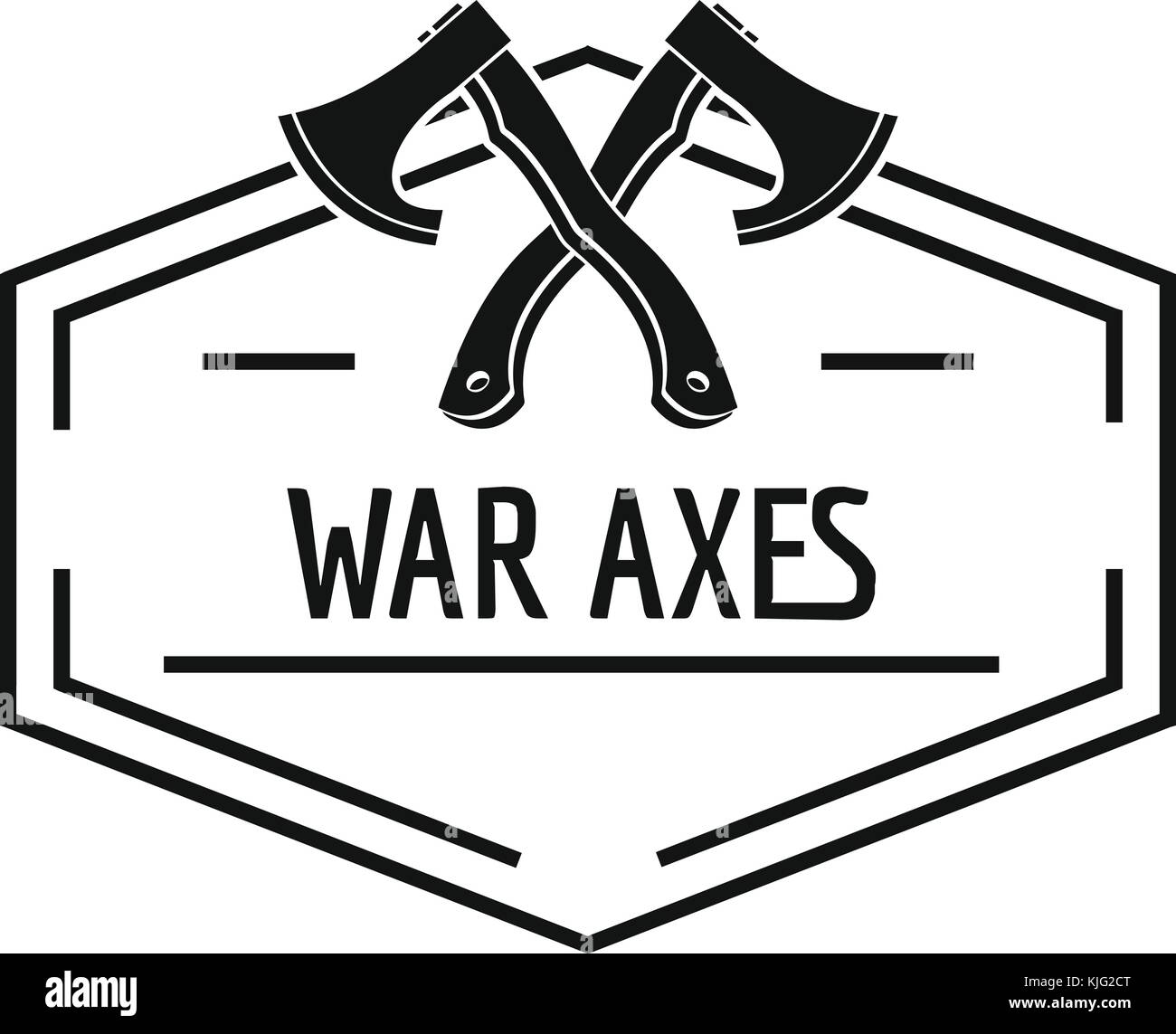 War axe logo, simple black style Stock Vector Image & Art - Alamy