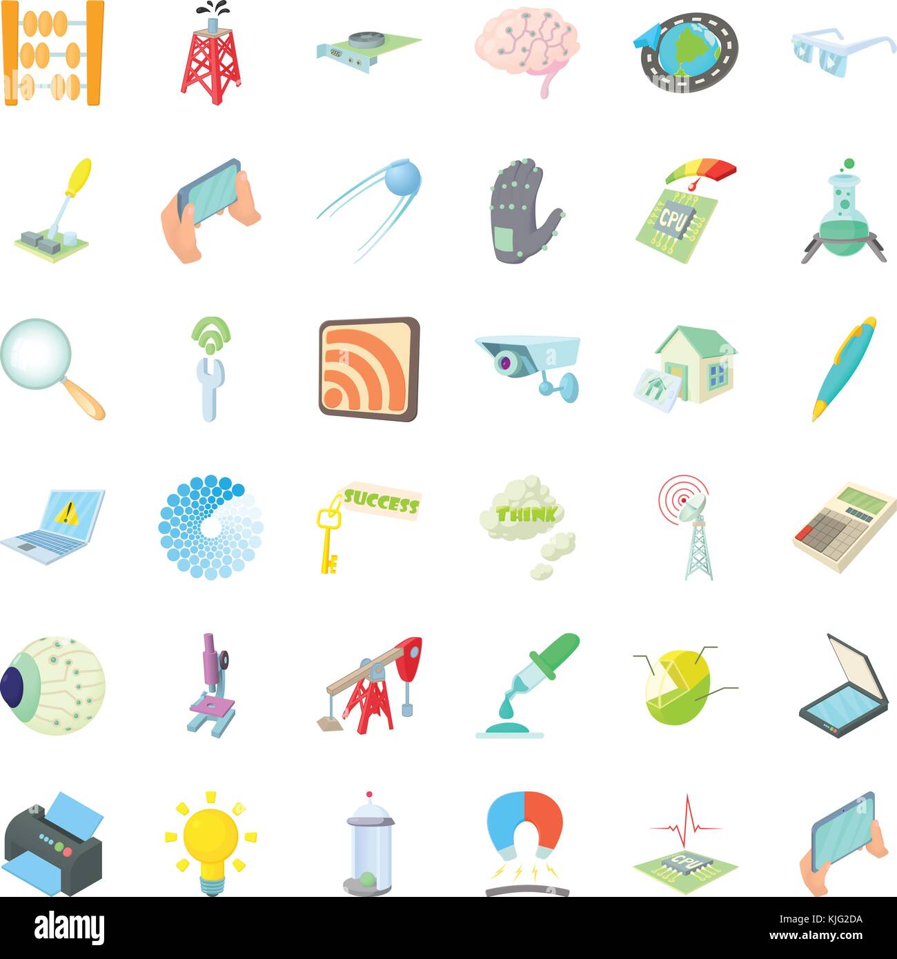 Magnifier icons set, cartoon style Stock Vector Image & Art - Alamy