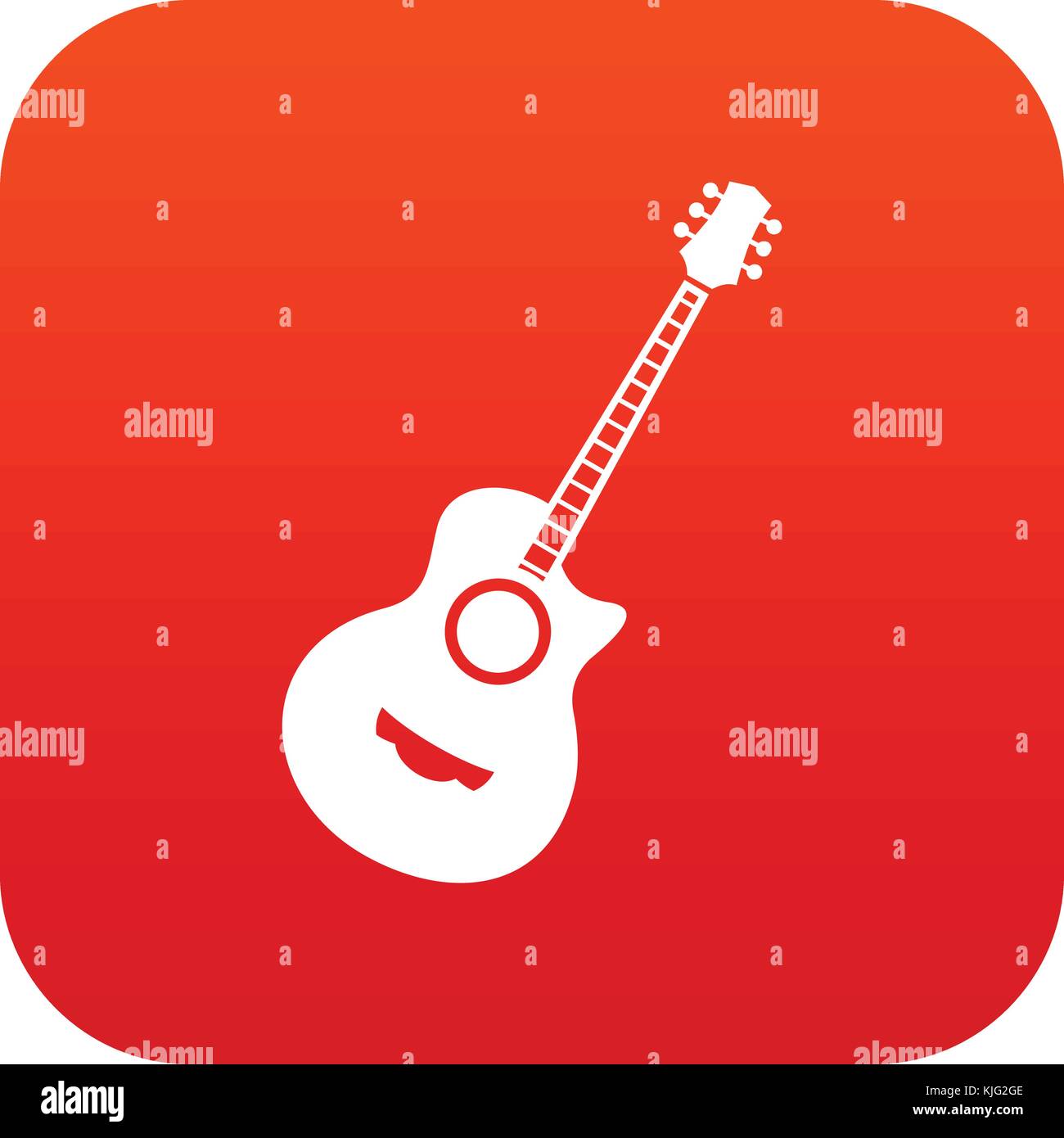 Classical guitar icon digital red Stock Vector Image & Art - Alamy