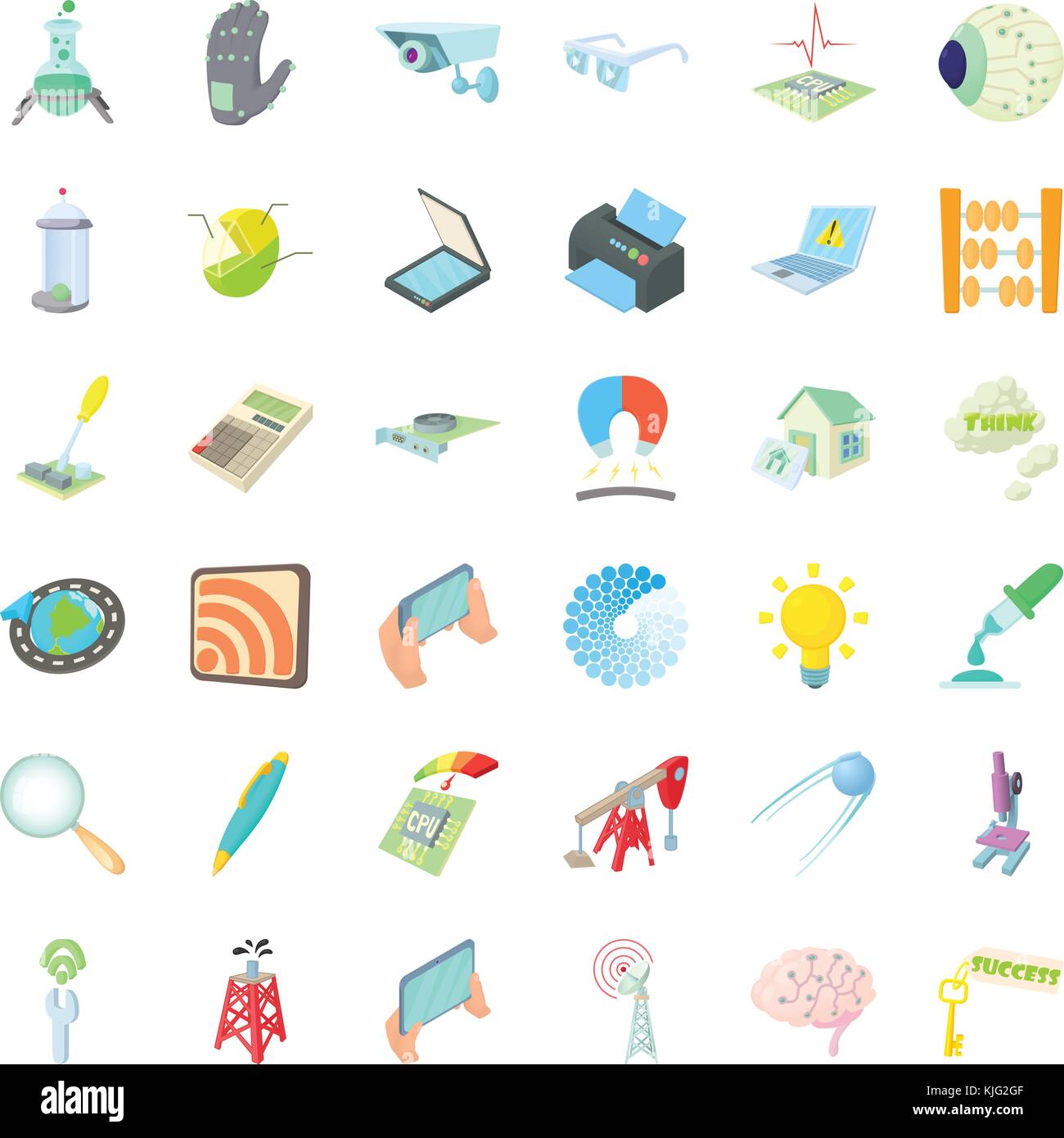 Success icons set, cartoon style Stock Vector Image & Art - Alamy