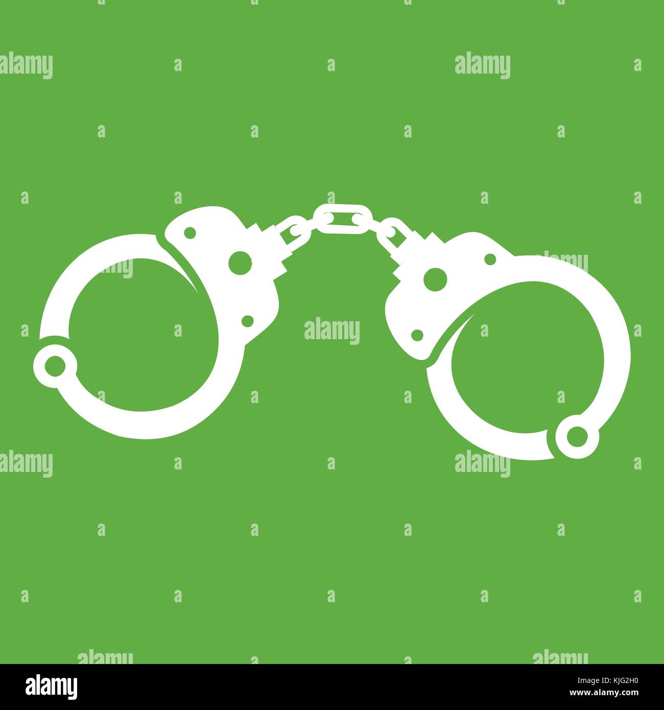 Handcuffs icon green Stock Vector Image & Art - Alamy