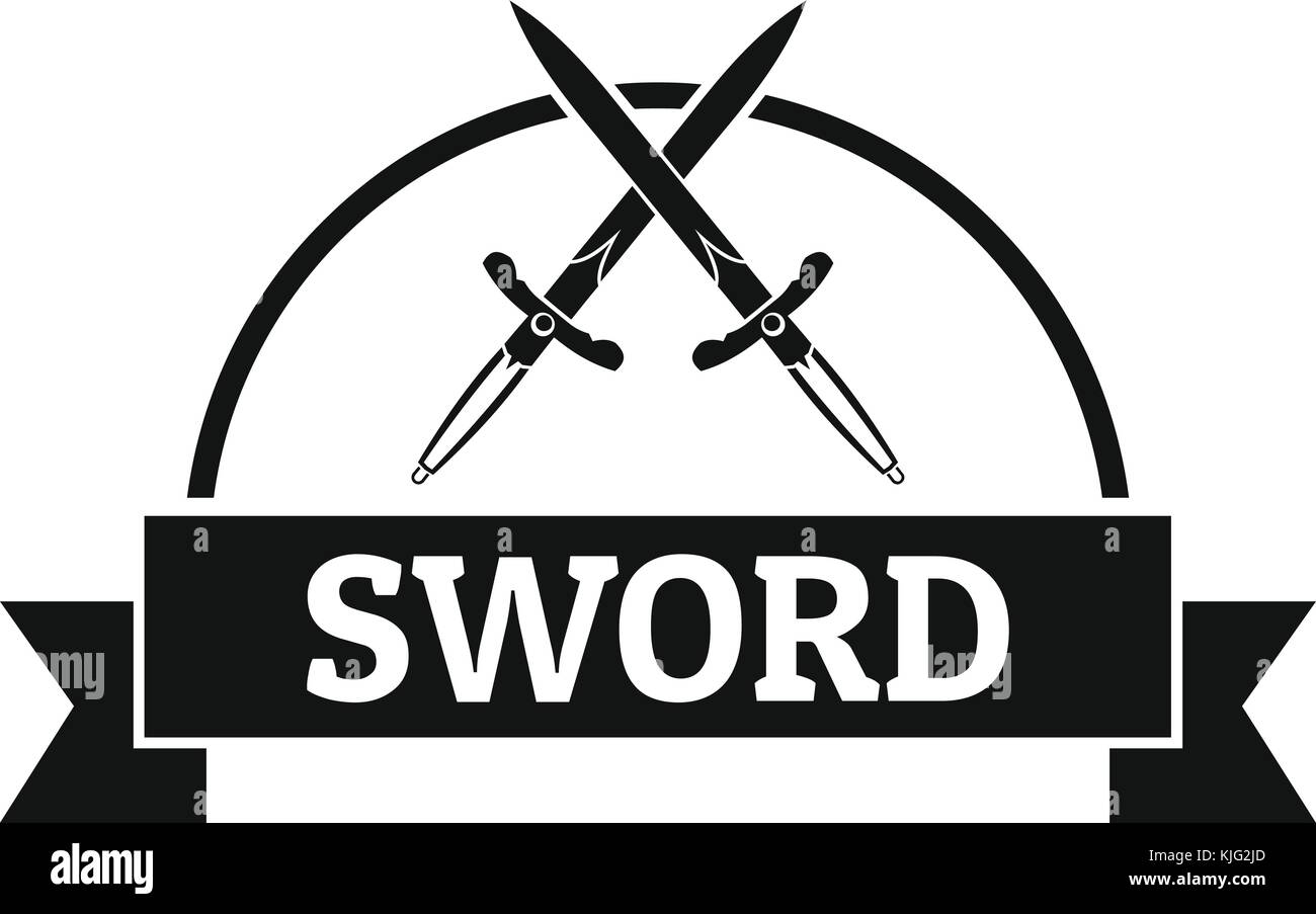 Sword warrior logo, simple black style Stock Vector Image & Art - Alamy