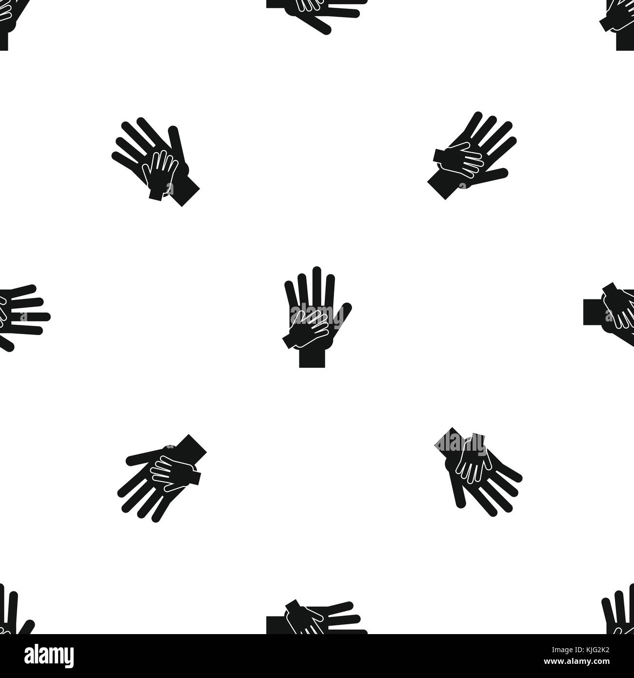Parent and child hands together pattern seamless black Stock Vector ...