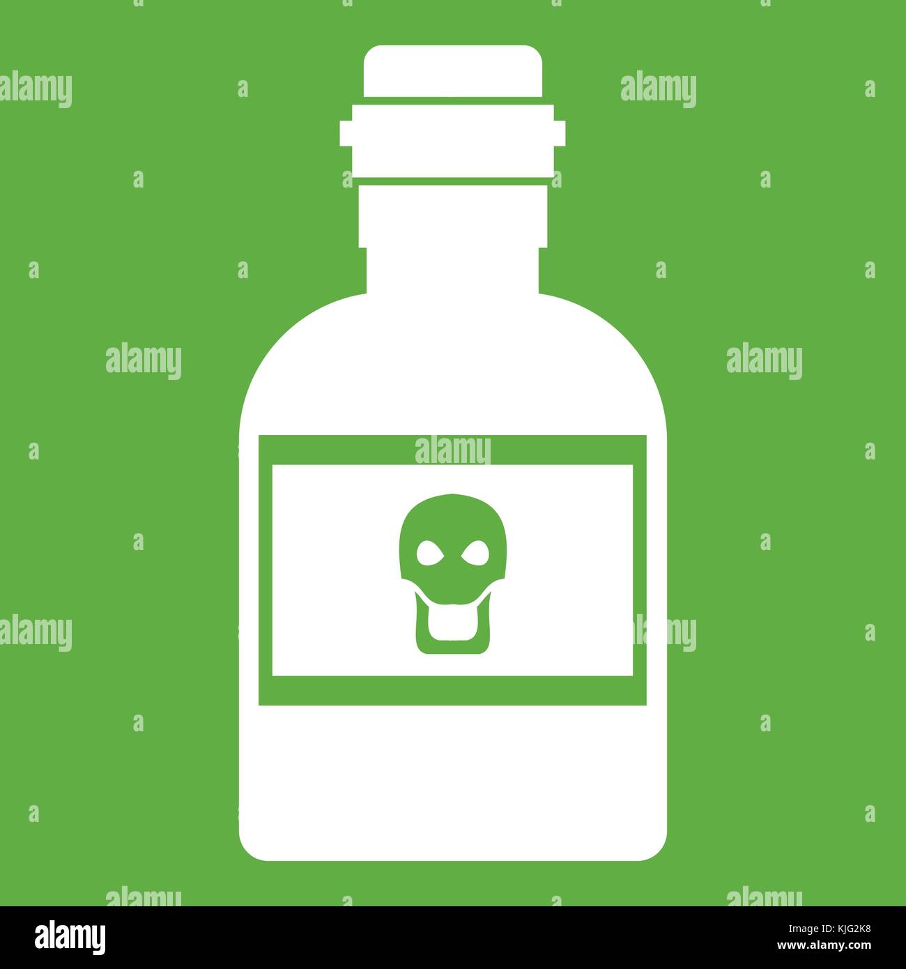 Green glass bottle close up Stock Vector Images - Alamy