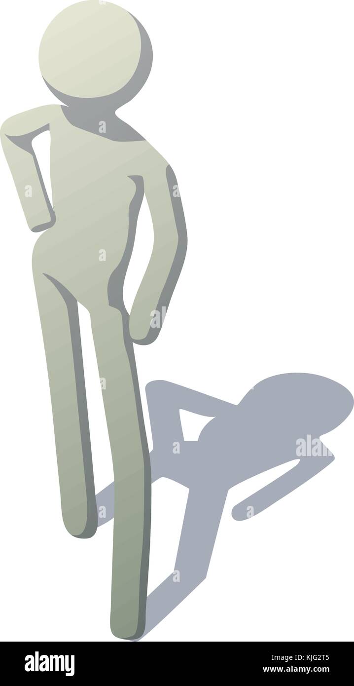Stick man flirting icon, isometric style Stock Vector Image & Art - Alamy