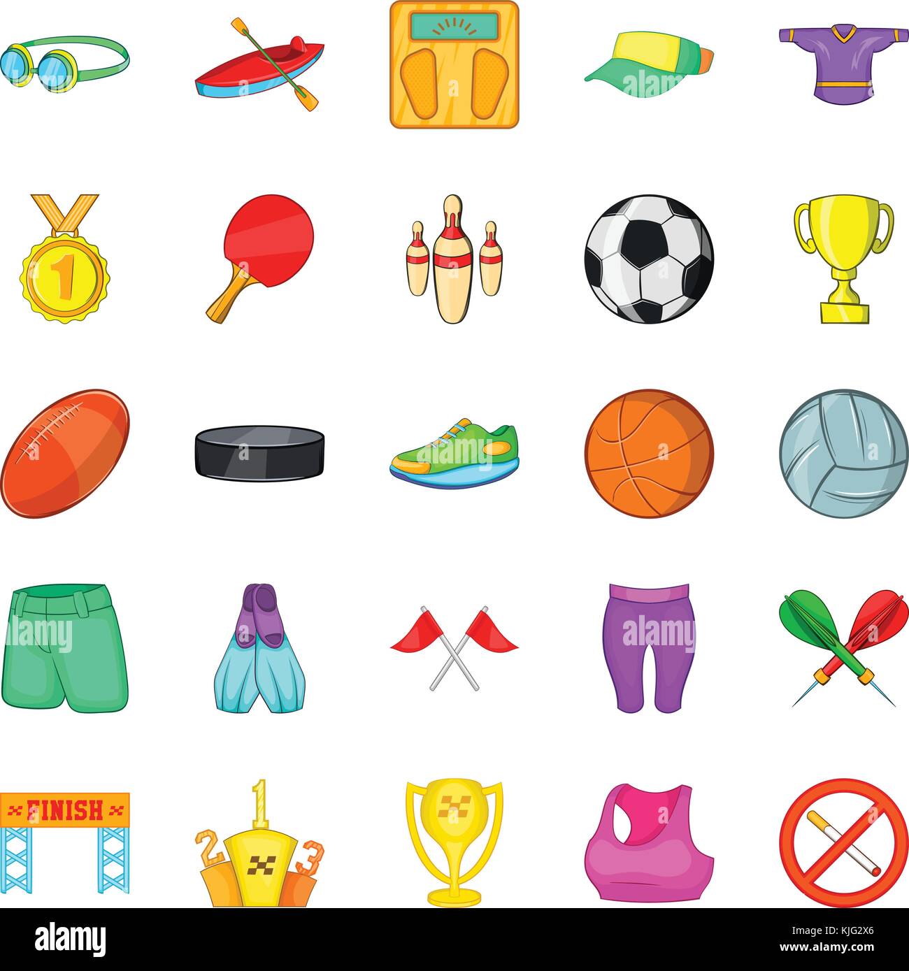 Competitive game icons set, cartoon style Stock Vector Image & Art - Alamy