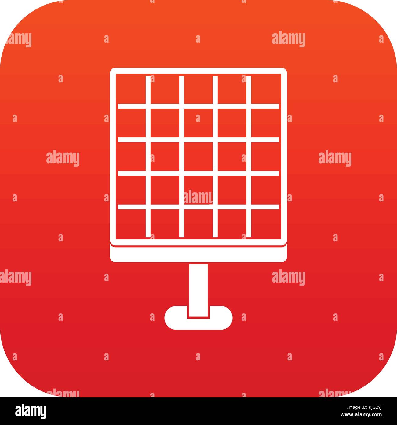 Solar panel icon digital red Stock Vector Image & Art - Alamy