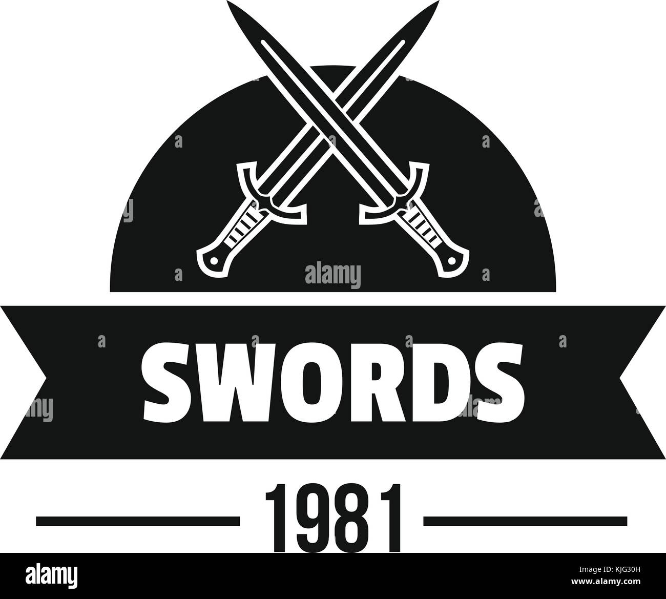 Sword logo, simple black style Stock Vector Image & Art - Alamy