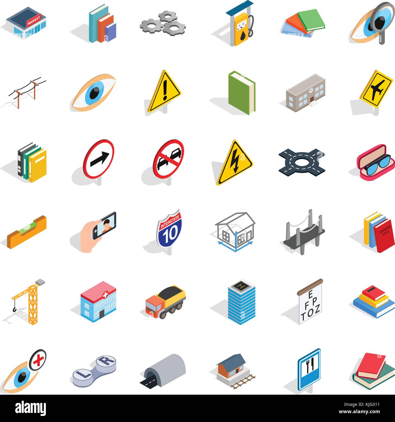 Lens icons set, isometric style Stock Vector Image & Art - Alamy