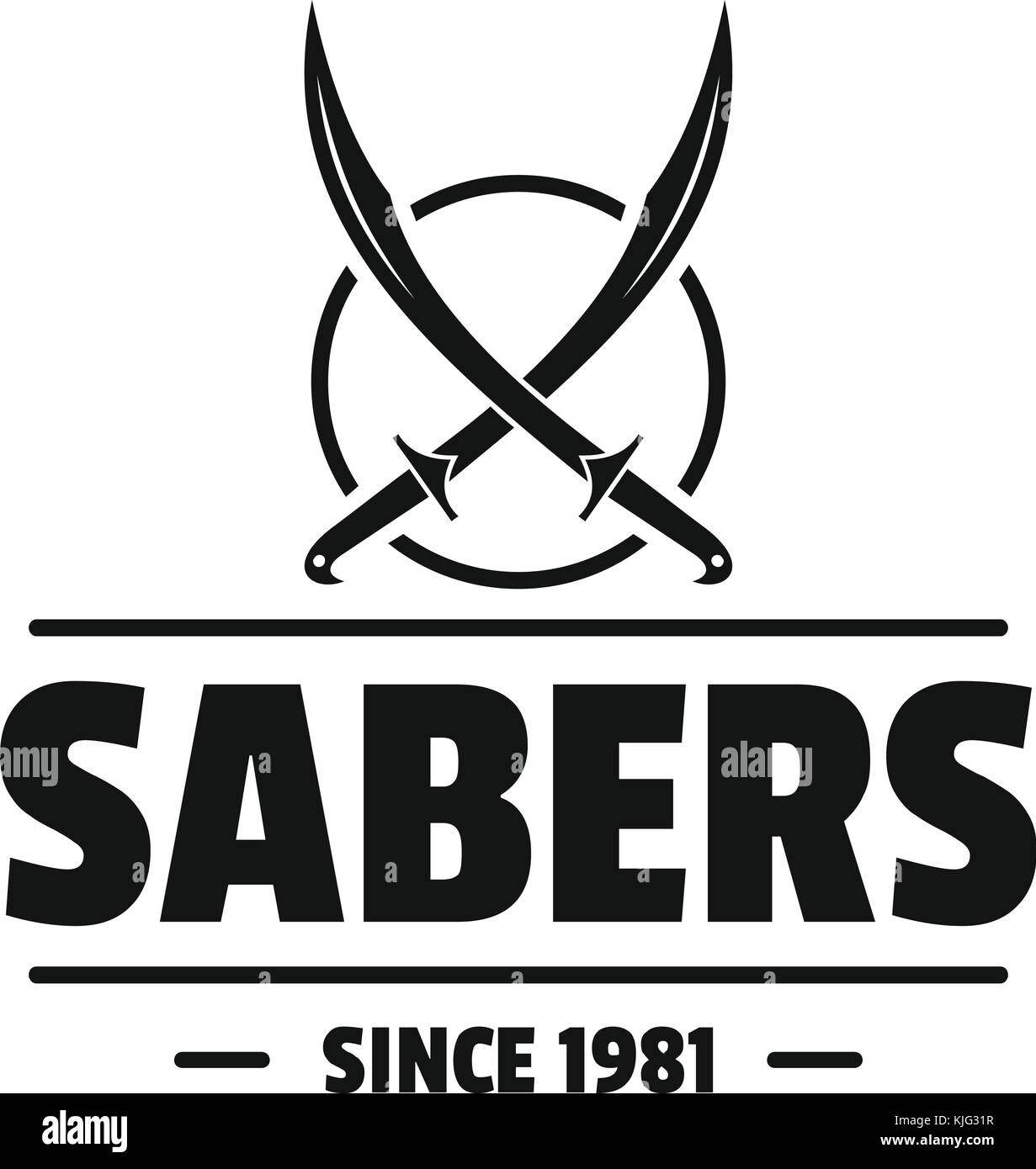 Saber logo, simple black style Stock Vector Image & Art - Alamy