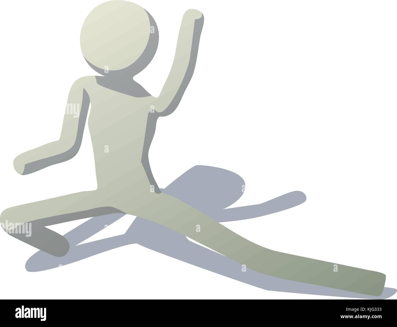 Stick man in stretching icon, isometric style Stock Vector Image & Art ...