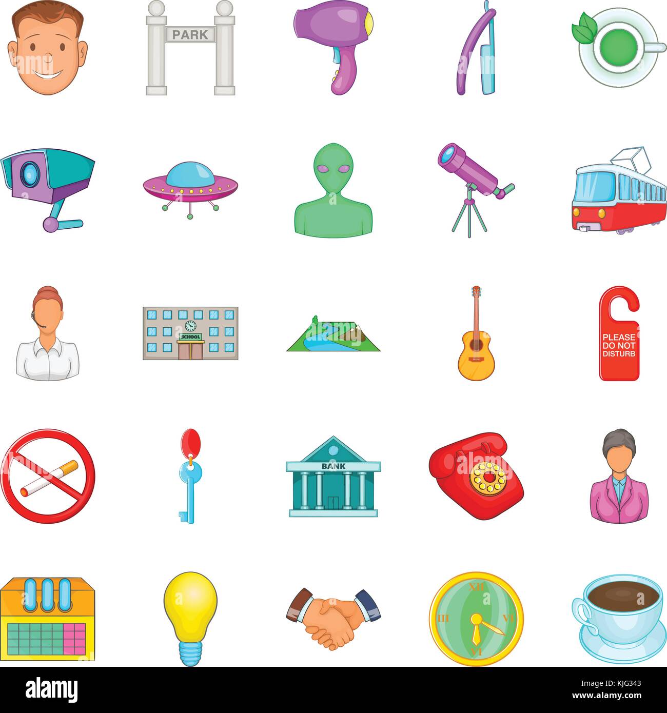 Come icons set, cartoon style Stock Vector Image & Art - Alamy