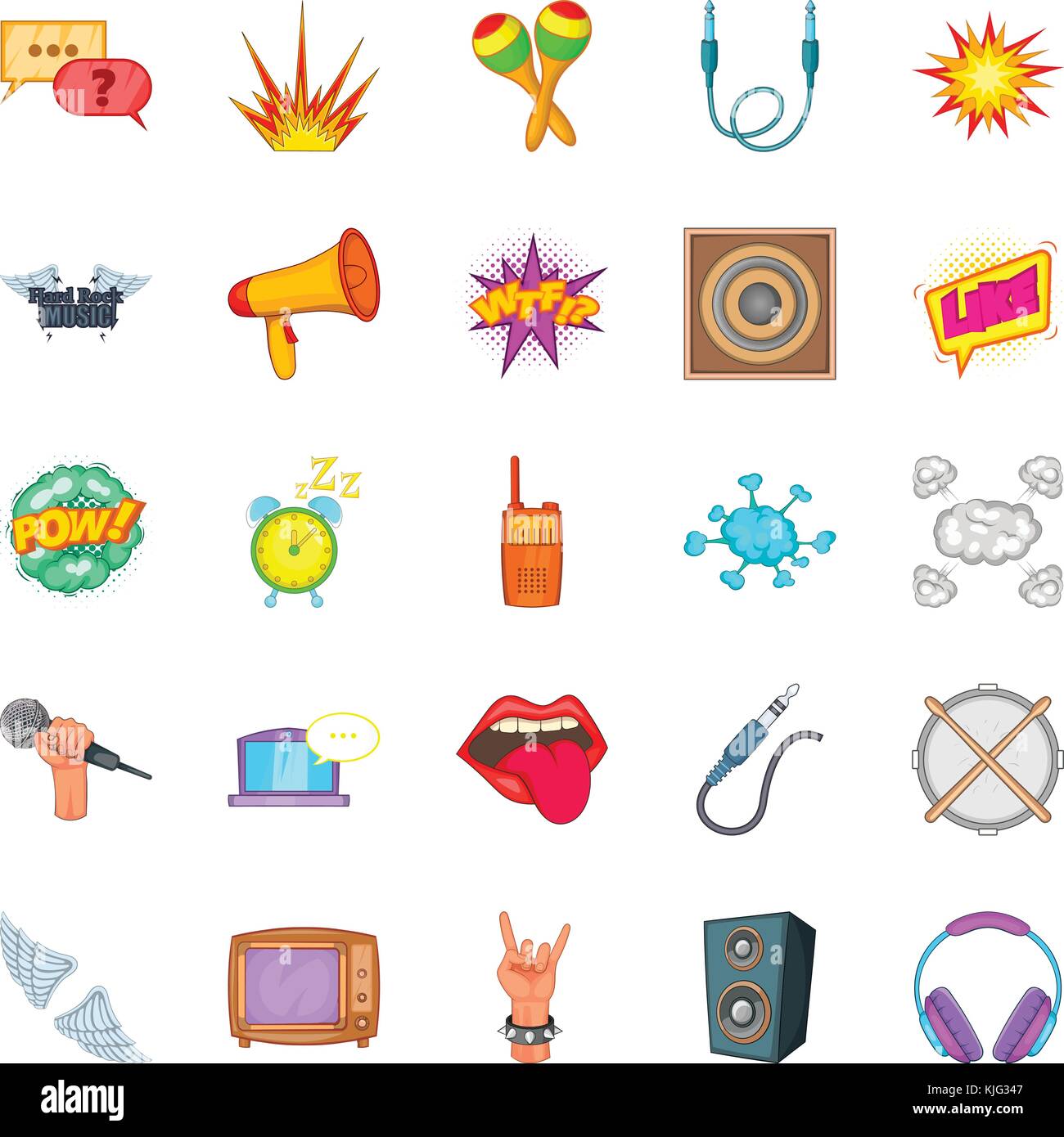 Composition icons set, cartoon style Stock Vector Image & Art - Alamy