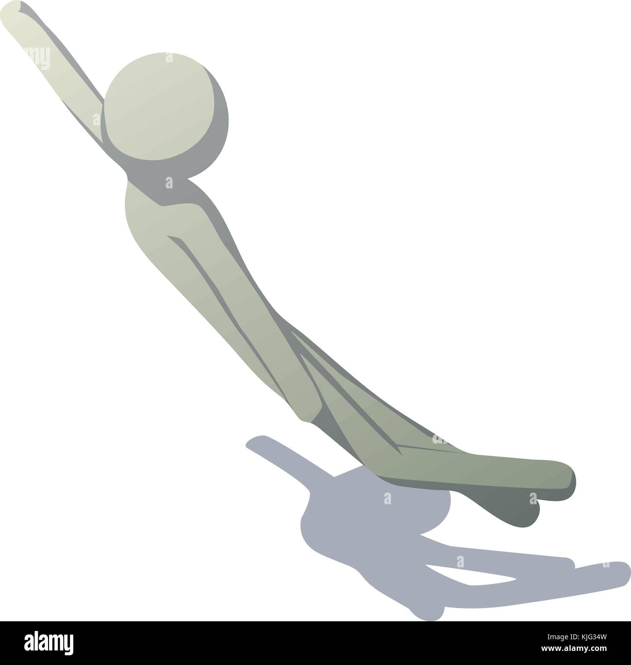 Stick man flying icon, isometric style Stock Vector Image & Art - Alamy