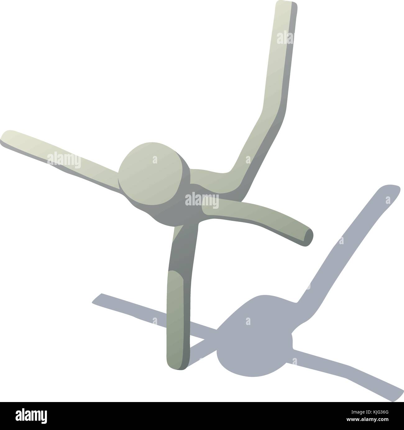 Stick man in swallow icon, isometric style Stock Vector Image & Art - Alamy