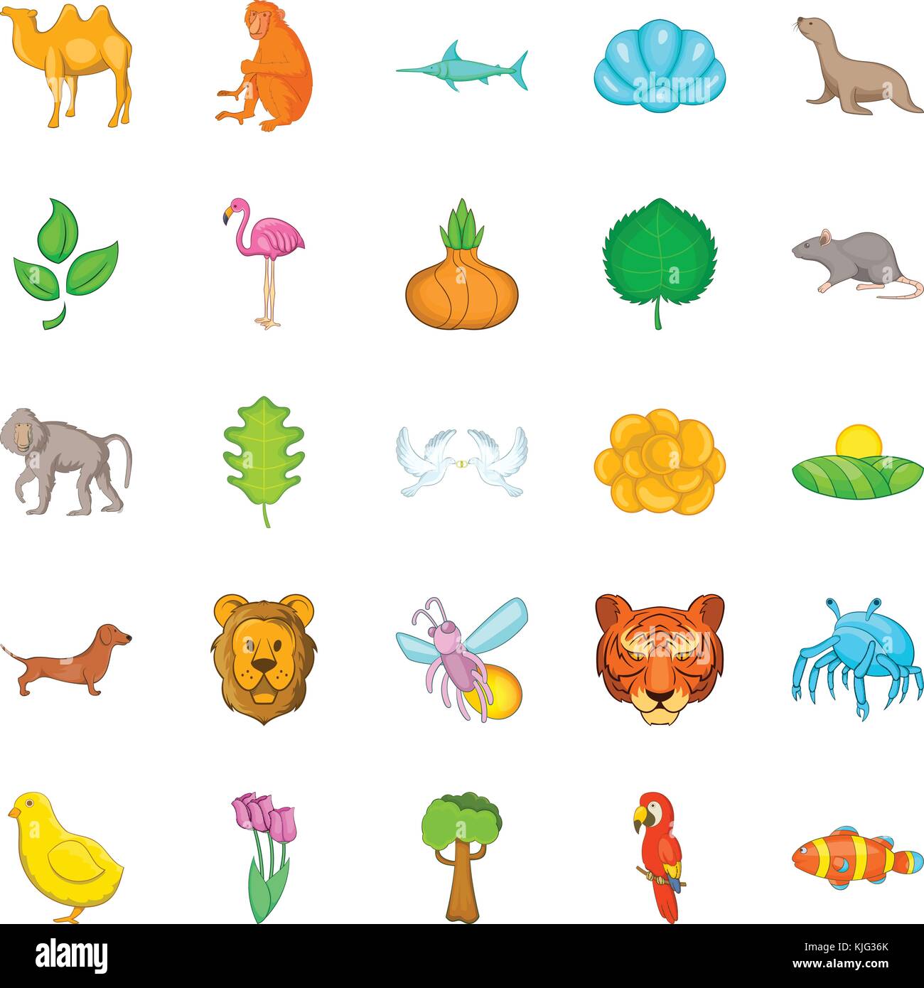 Lifelong icons set, cartoon style Stock Vector Image & Art - Alamy