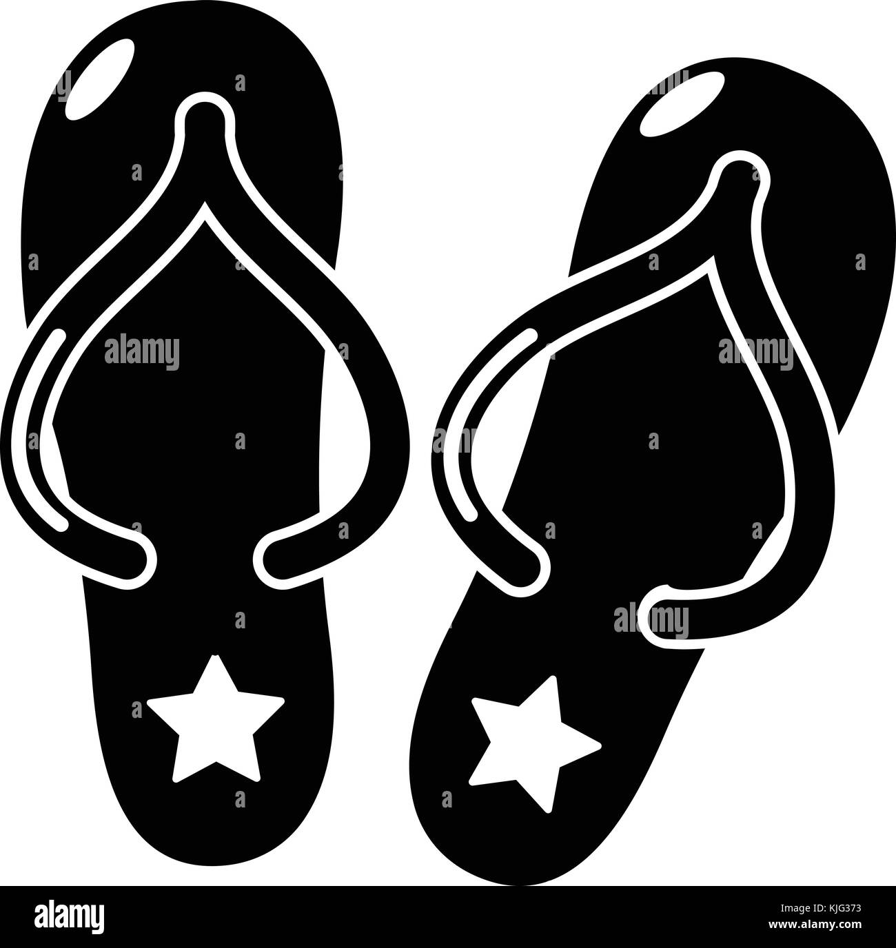 Flip flops icon, simple black style Stock Vector Image & Art - Alamy