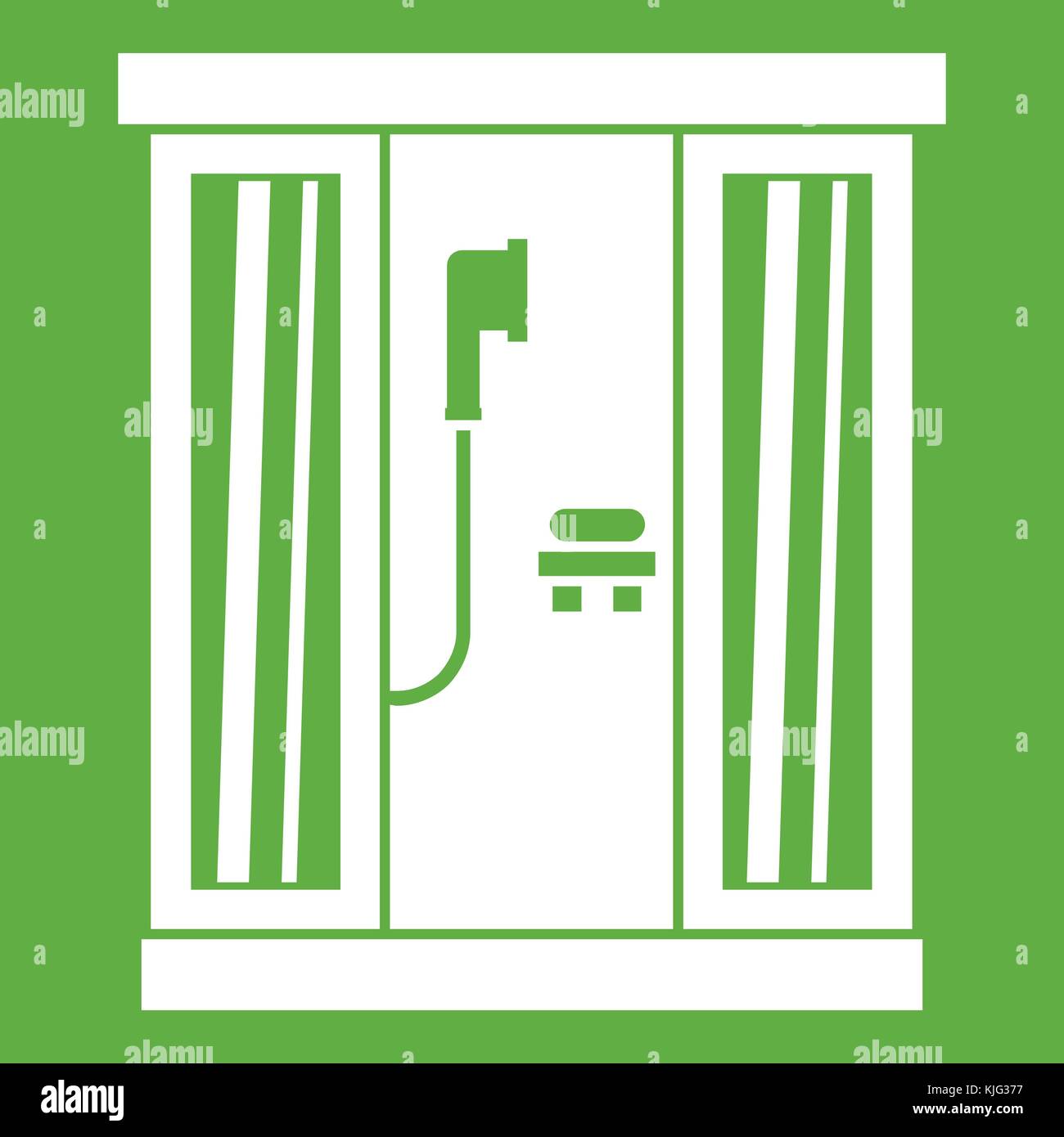 Shower cabin icon green Stock Vector Image & Art - Alamy