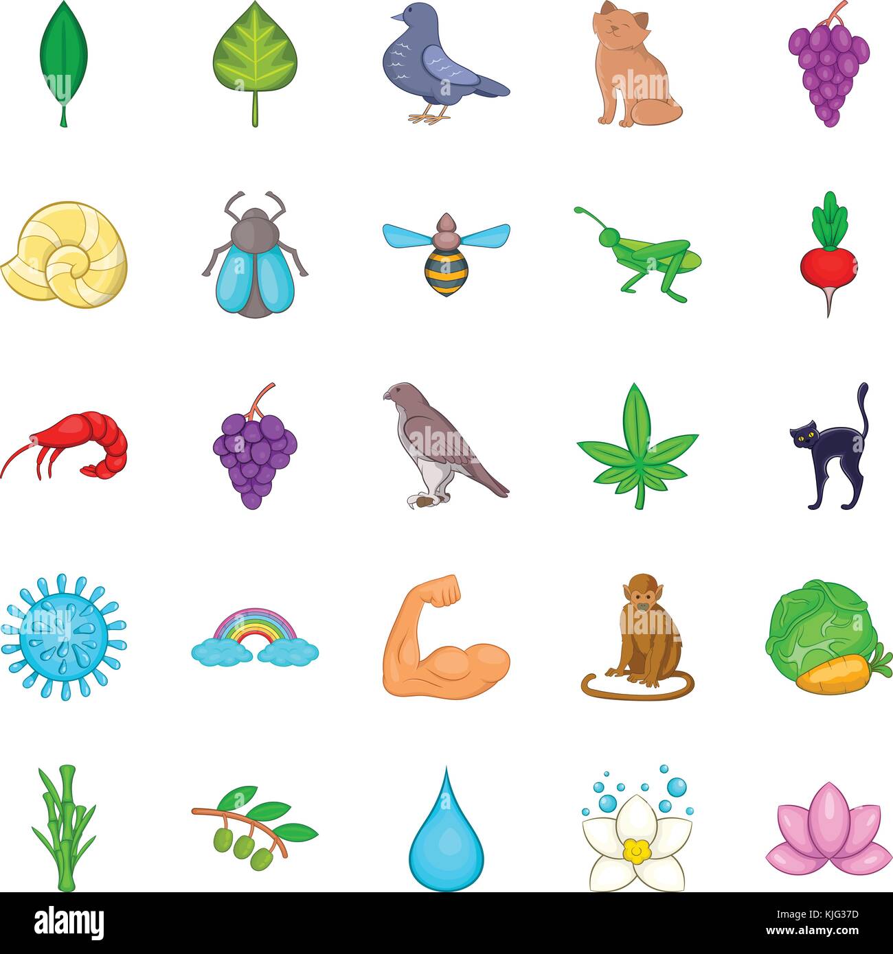 Full blooded icons set, cartoon style Stock Vector Image & Art - Alamy