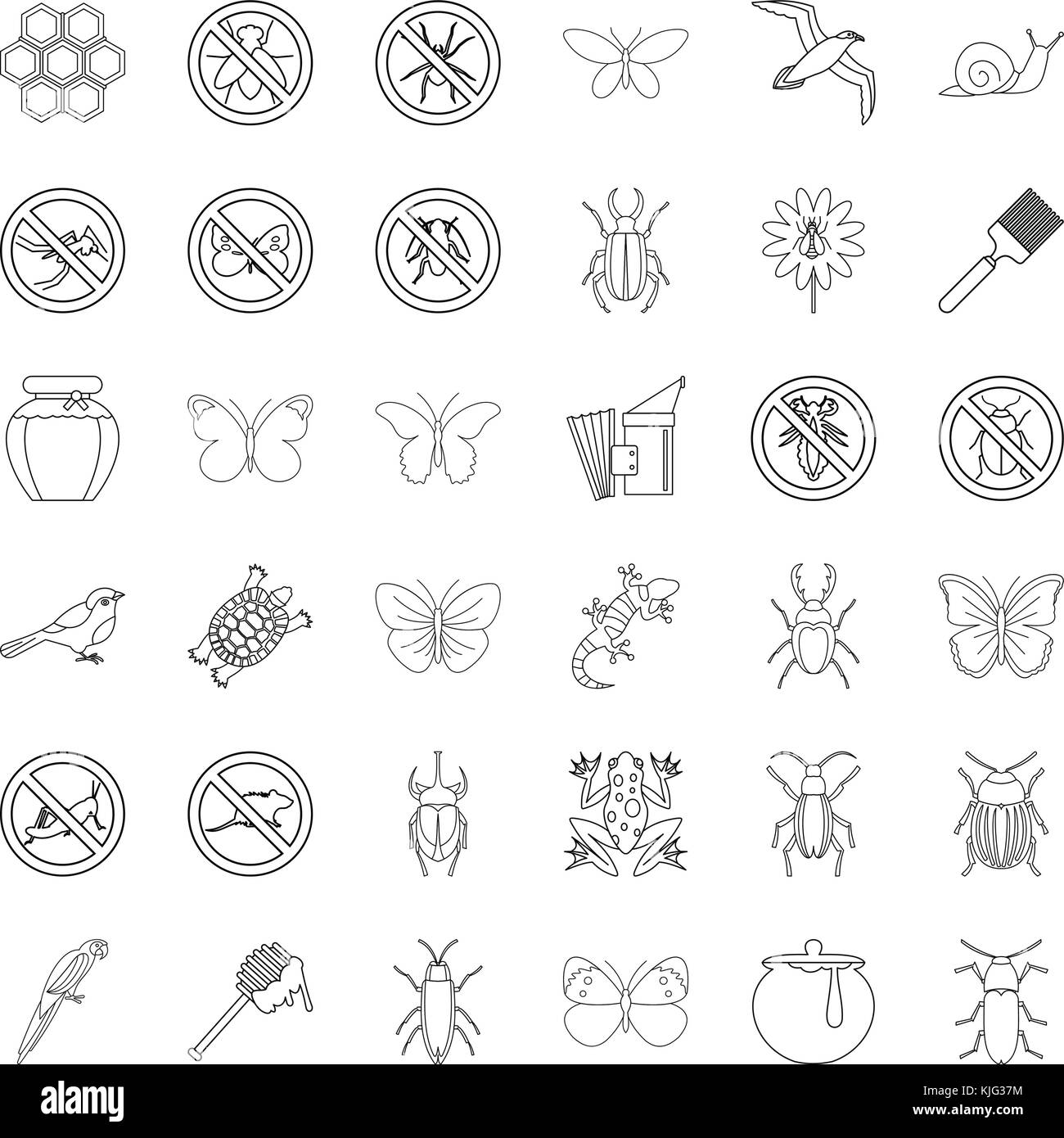 Insect icons set, outline style Stock Vector Image & Art - Alamy Insect icons set, outline style Stock Vector Image & Art - Alamy