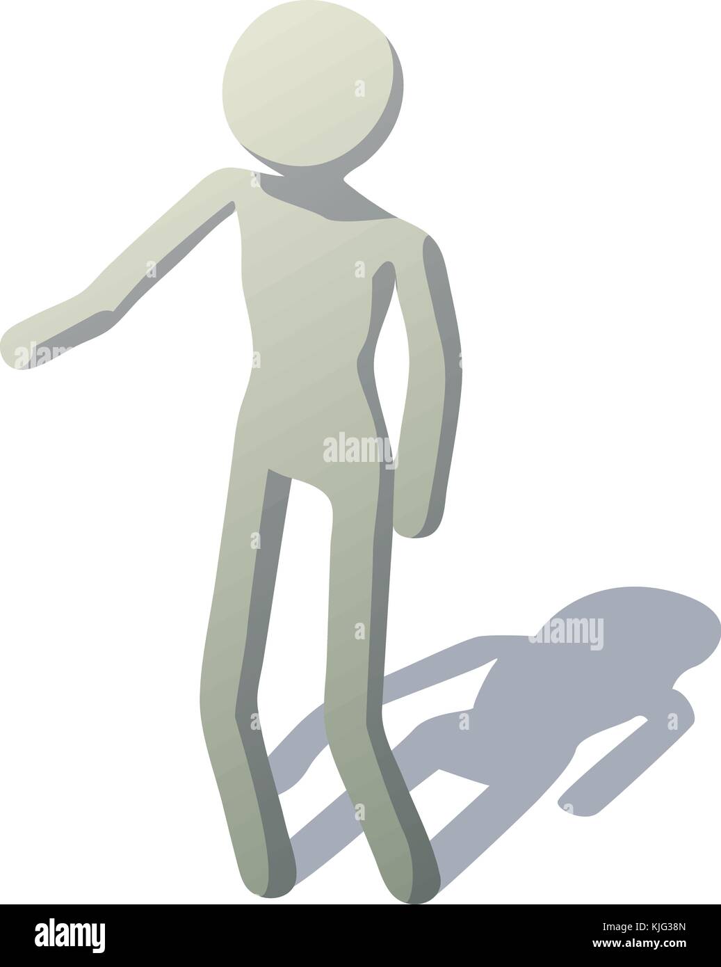 Stick man showing icon, isometric style Stock Vector Image & Art - Alamy