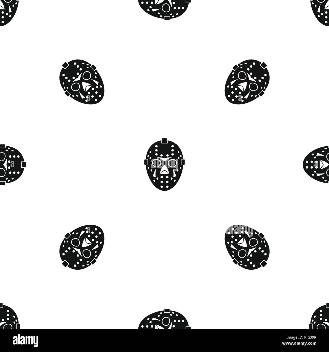Goalkeeper mask pattern seamless black Stock Vector Image & Art - Alamy