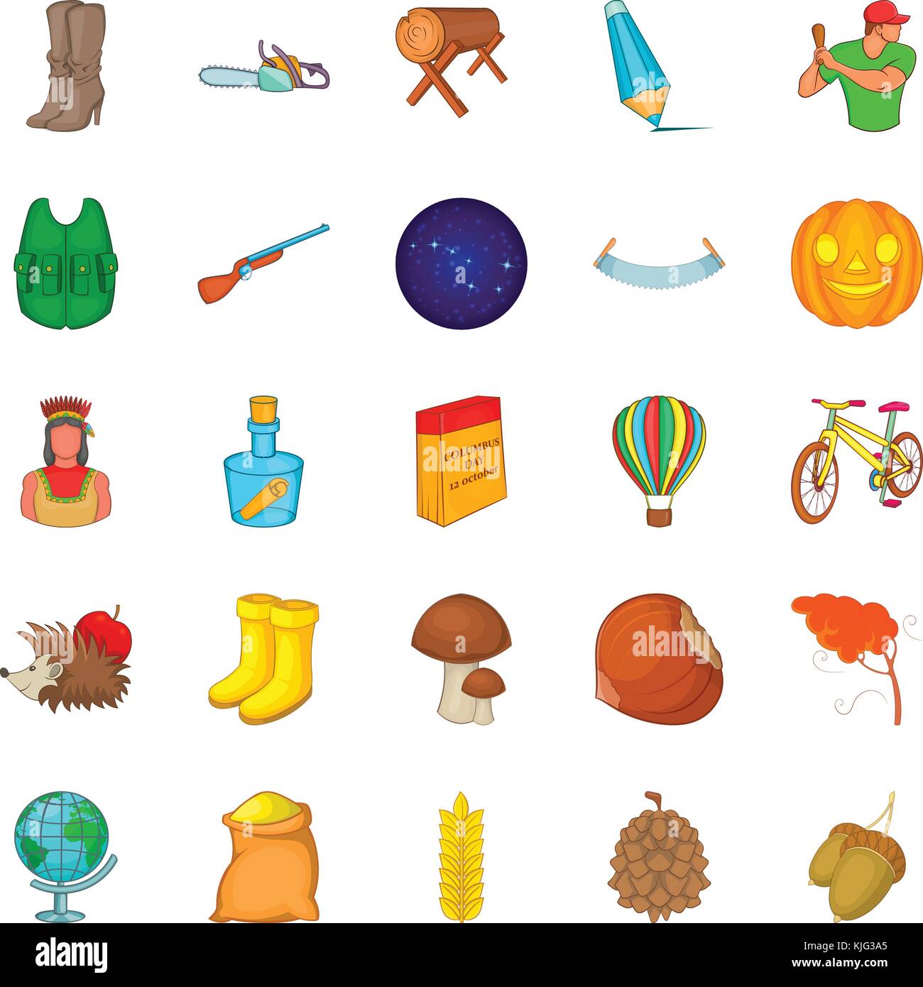 Autumn fun icons set, cartoon style Stock Vector Image & Art - Alamy