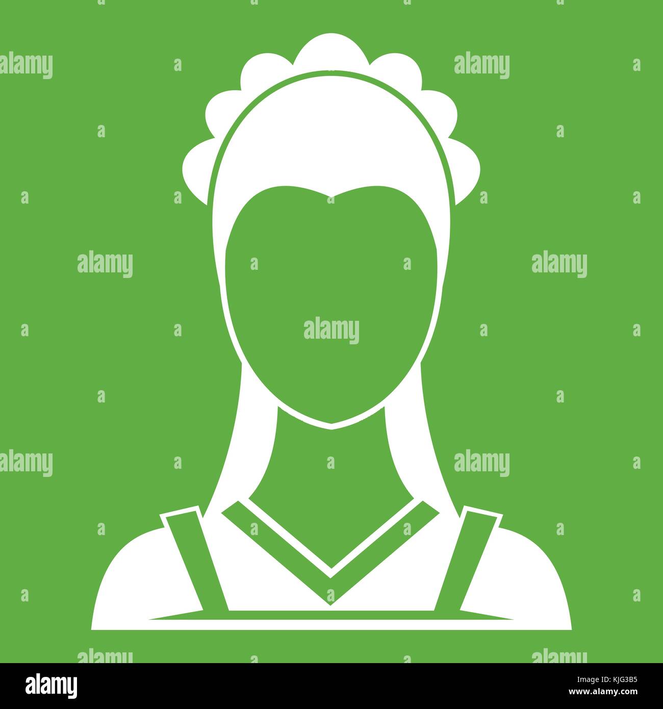 Maid icon green Stock Vector Image & Art - Alamy