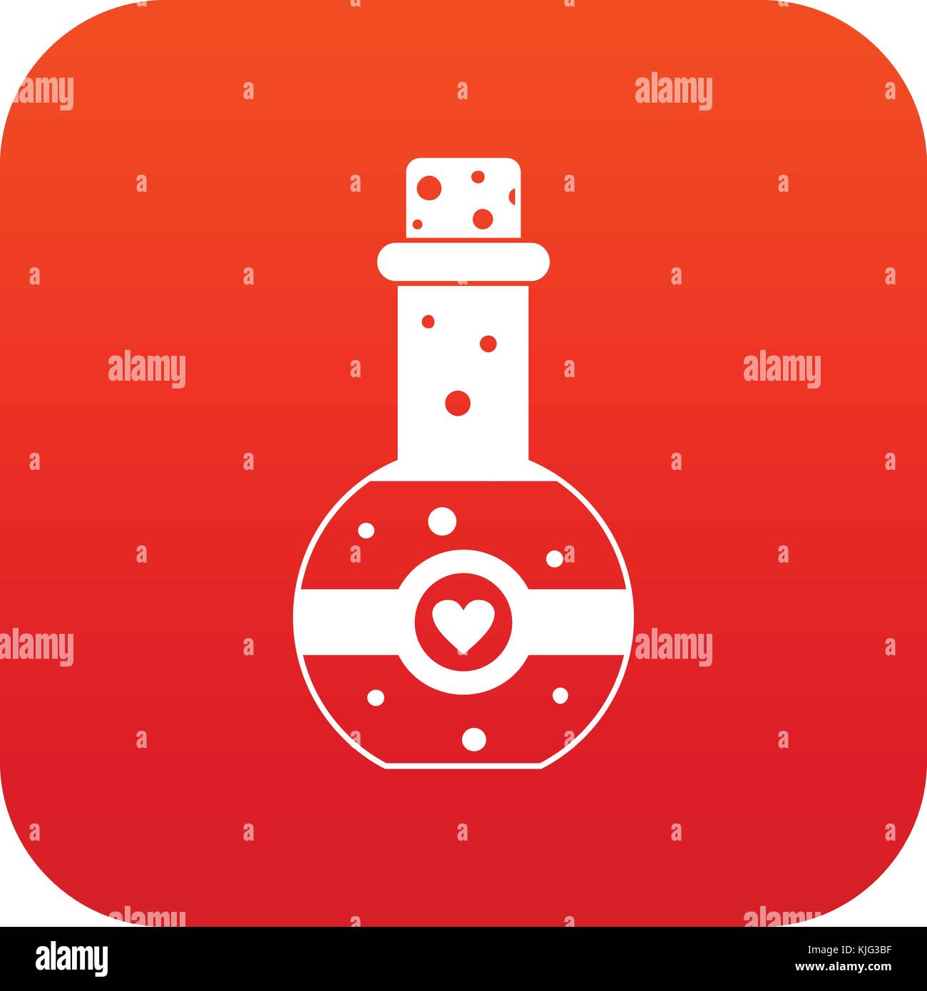 Flask of love elixir icon digital red Stock Vector Image & Art - Alamy