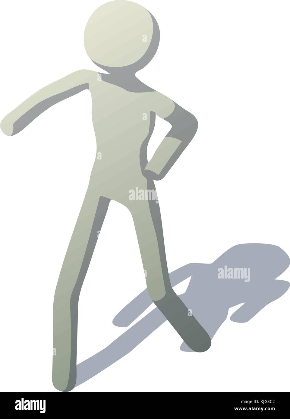Stick man is sick icon, isometric style Stock Vector Image & Art - Alamy