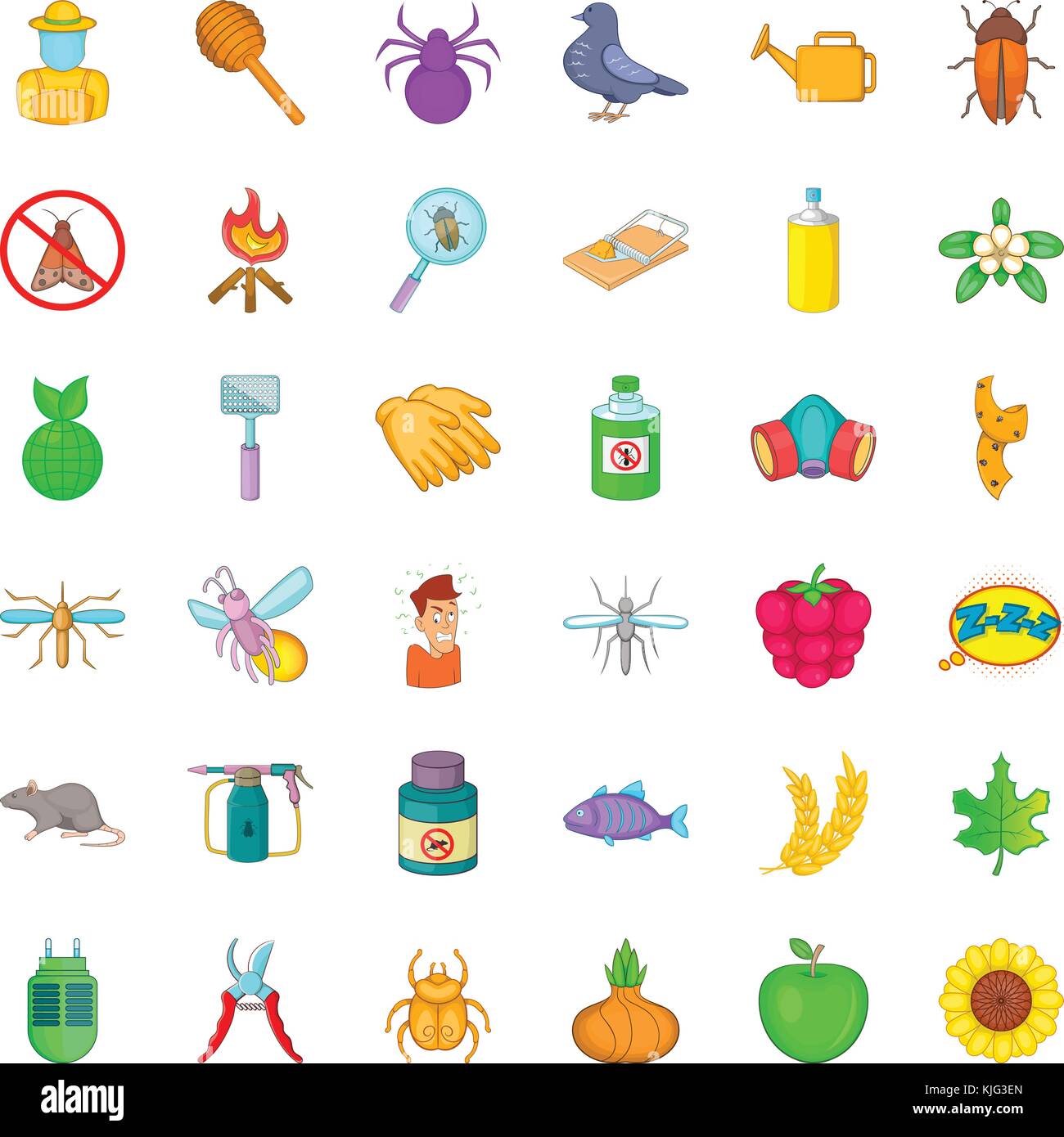 Etching icons set, cartoon style Stock Vector Image & Art - Alamy