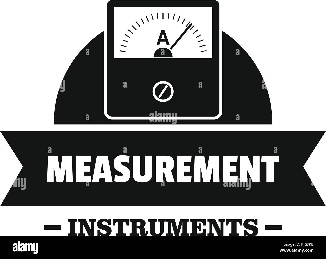 Measurement instrument logo, simple black style Stock Vector Image ...