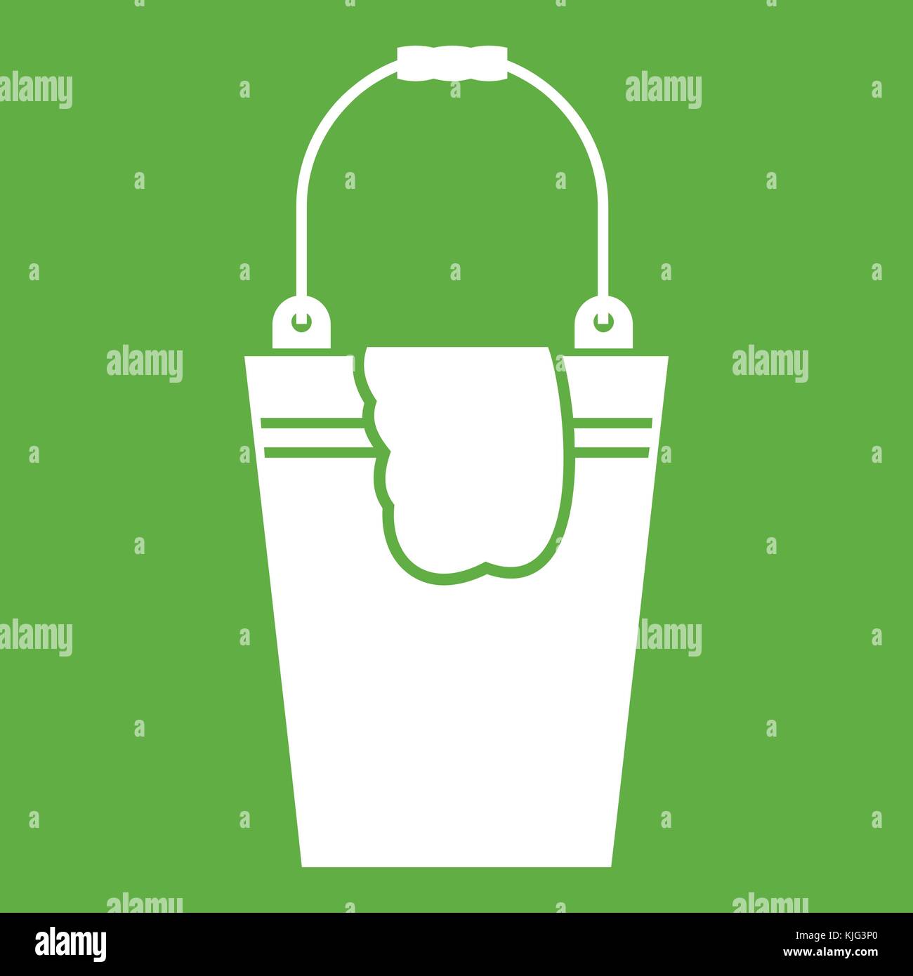 Bucket and rag icon green Stock Vector Image & Art - Alamy