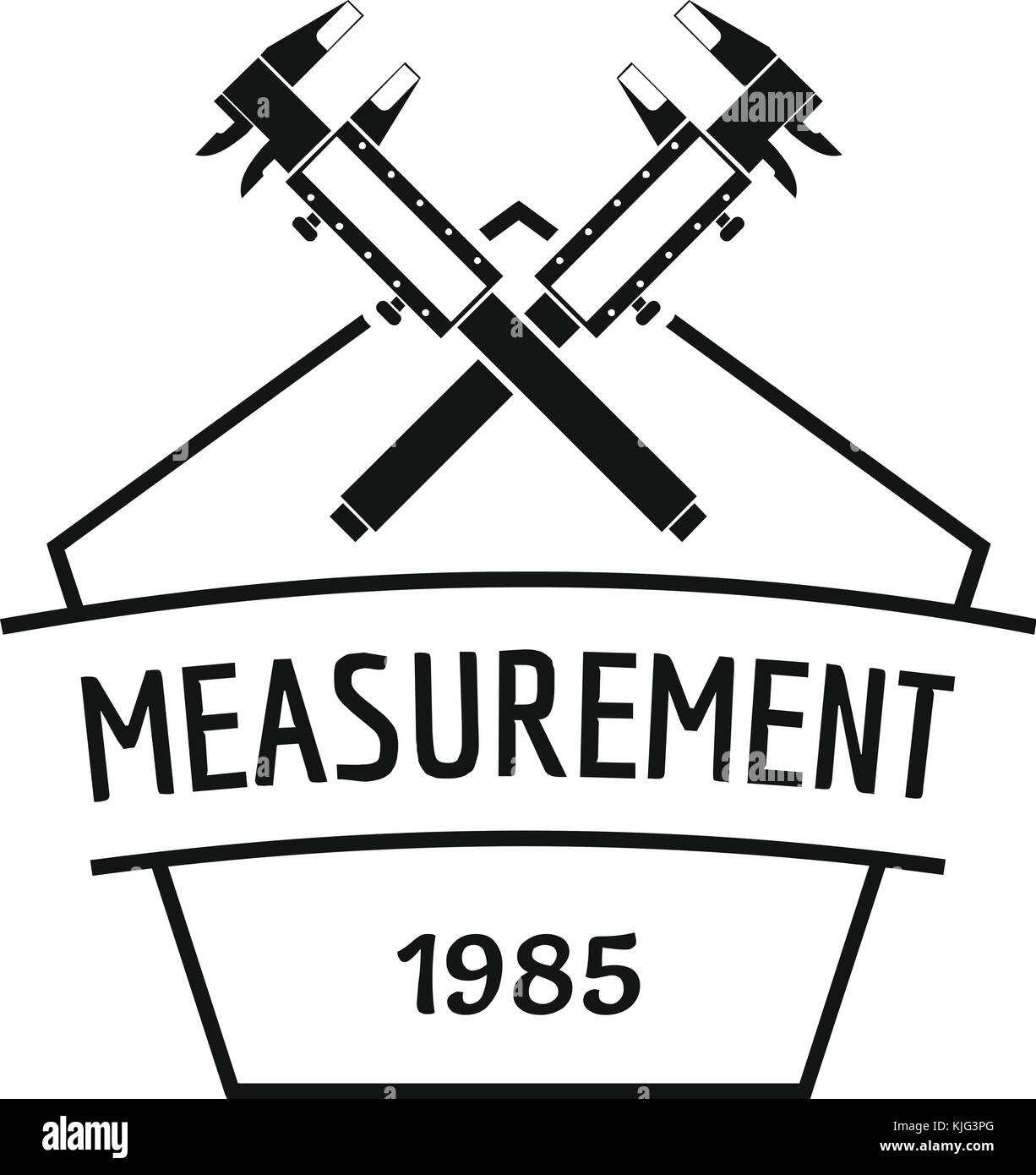 Vernier caliper logo, simple black style Stock Vector Image & Art - Alamy