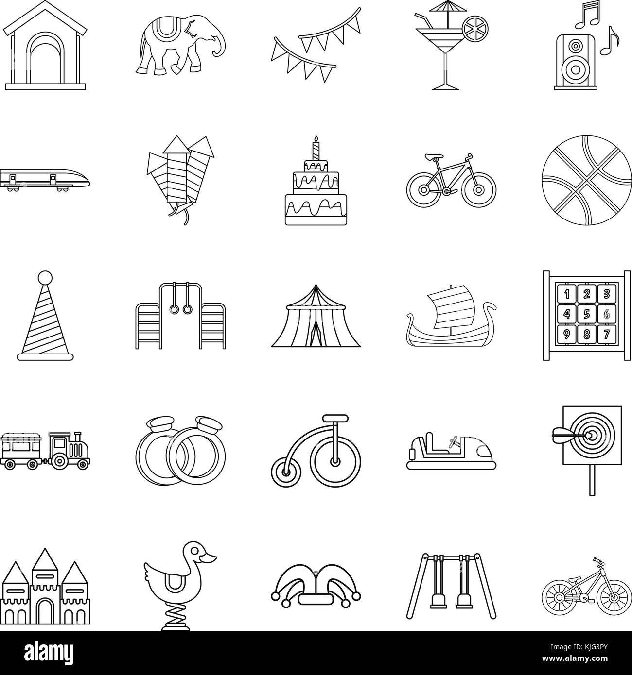 Coddle icons set, outline style Stock Vector Image & Art - Alamy