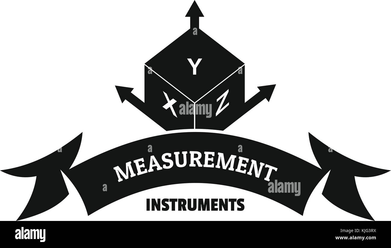 Measurement cube logo, simple black style Stock Vector Image & Art - Alamy