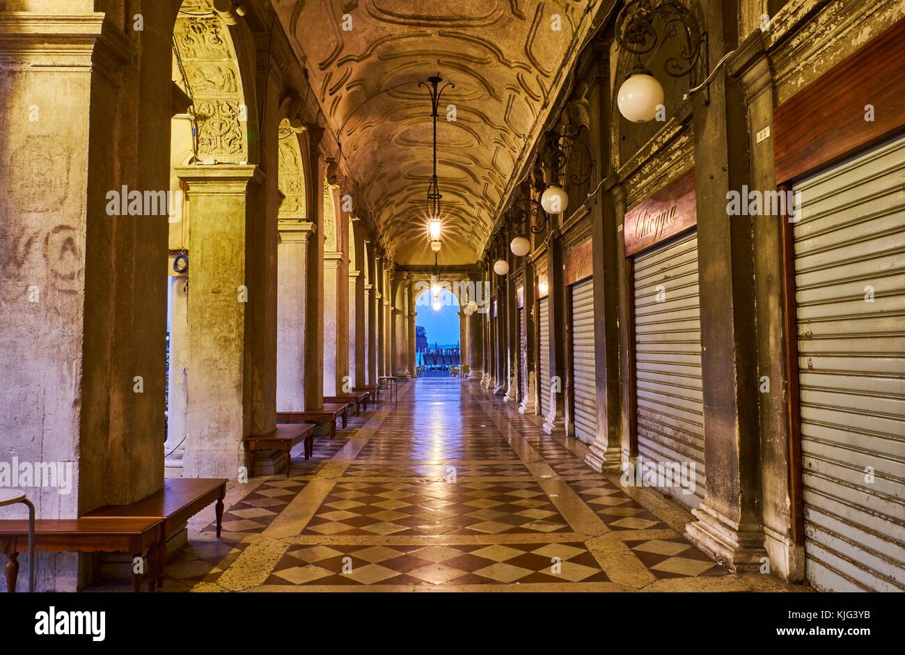 Italy, Venice, Arcade at St Mark's Square Stock Photo - Alamy