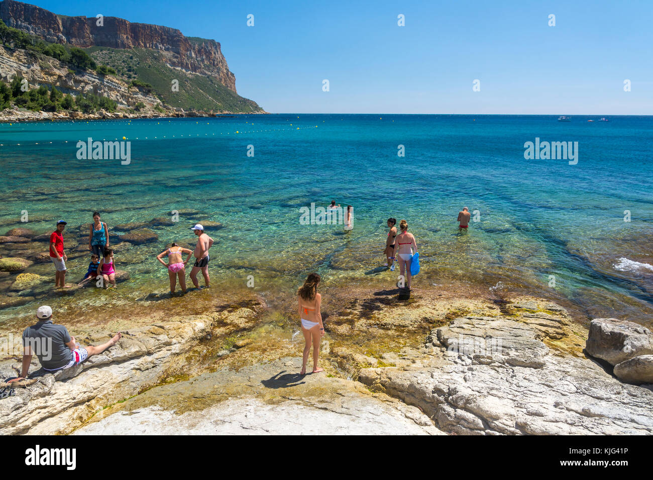 Cassis beach sea french riviera cote dazur france hi-res stock ...