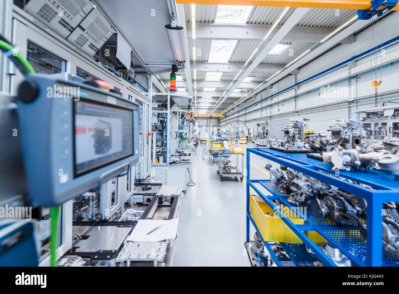 Factory shop floor with workpieces Stock Photo - Alamy