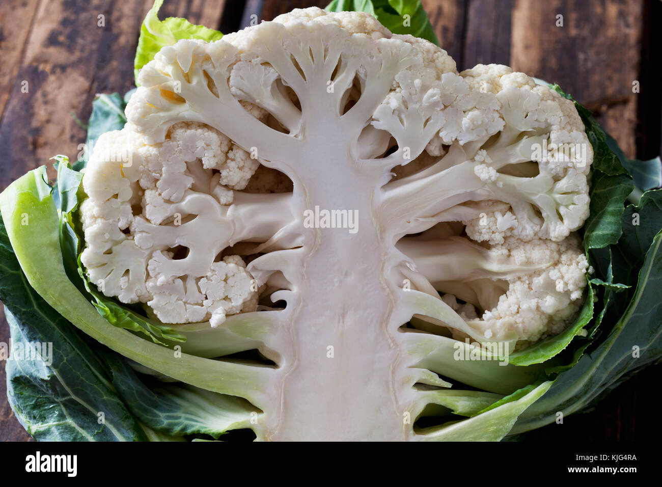 Half cauliflower, close-up Stock Photo - Alamy