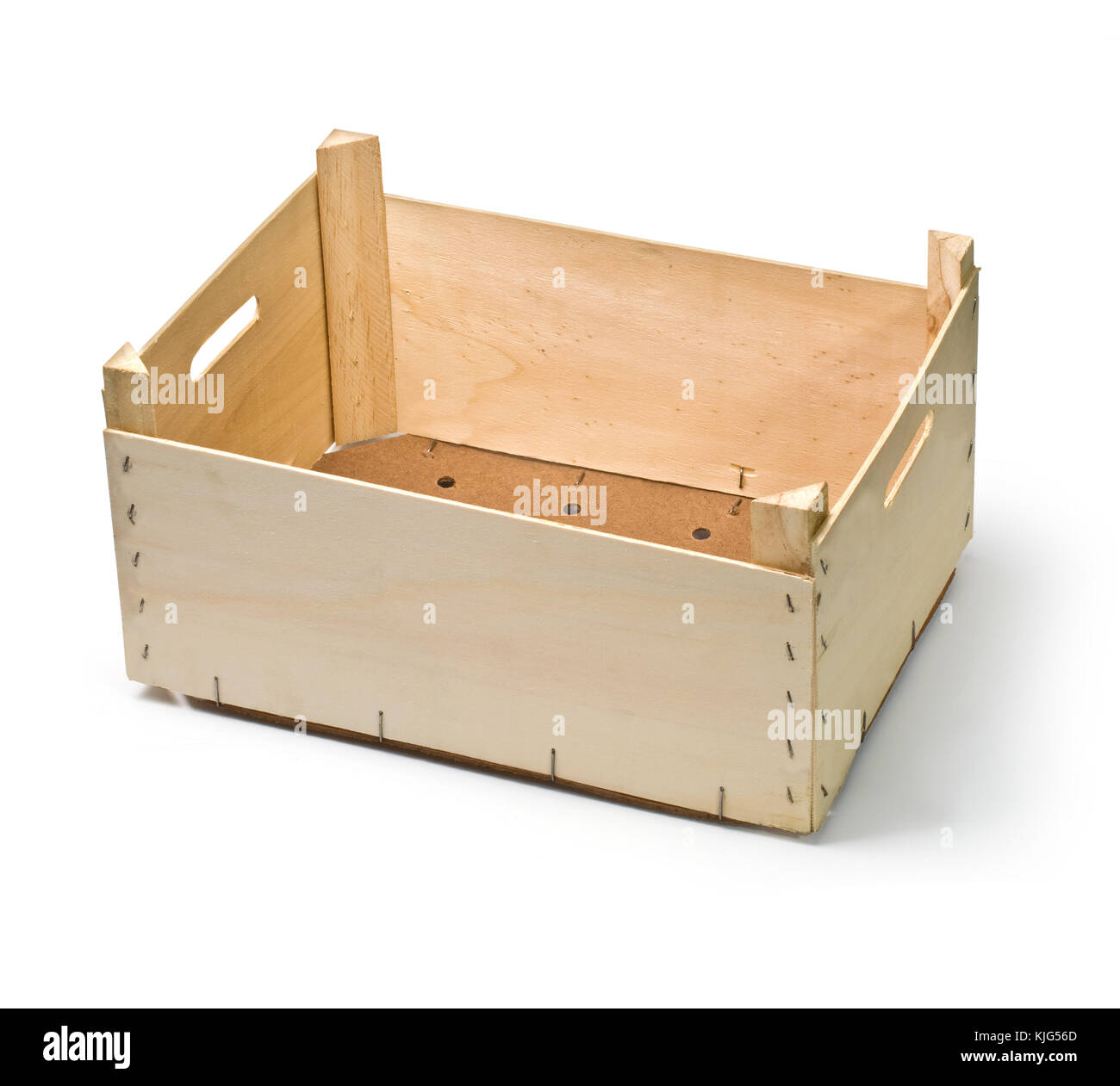 empty wooden crate isolated on white . with clipping path Stock Photo ...