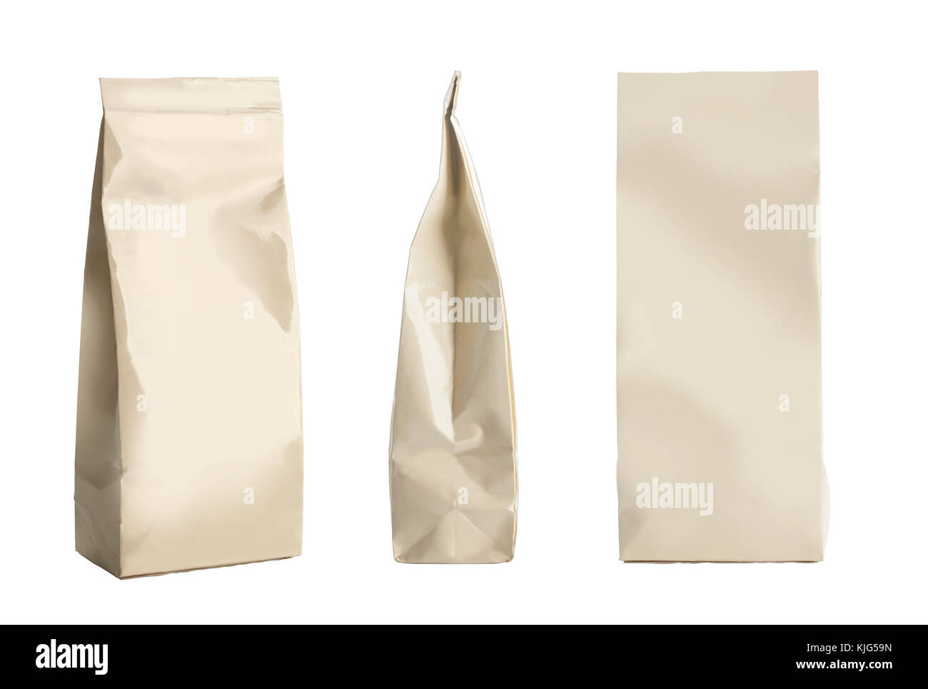 Snack package set. Packing for the isolation of the product on a white ...