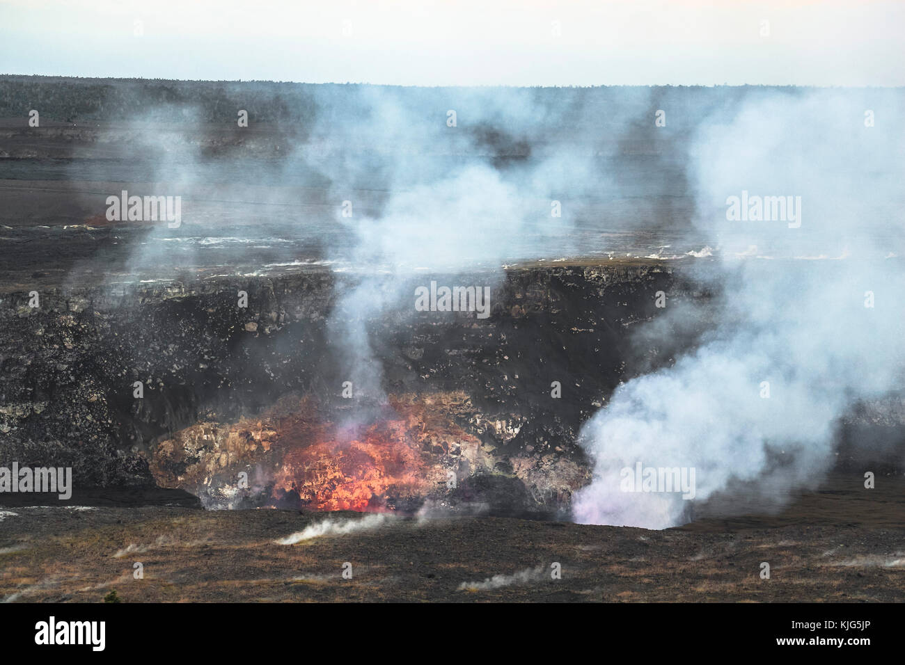 Jaggar museum view on caldera, Hawaii Big Island Stock Photo - Alamy
