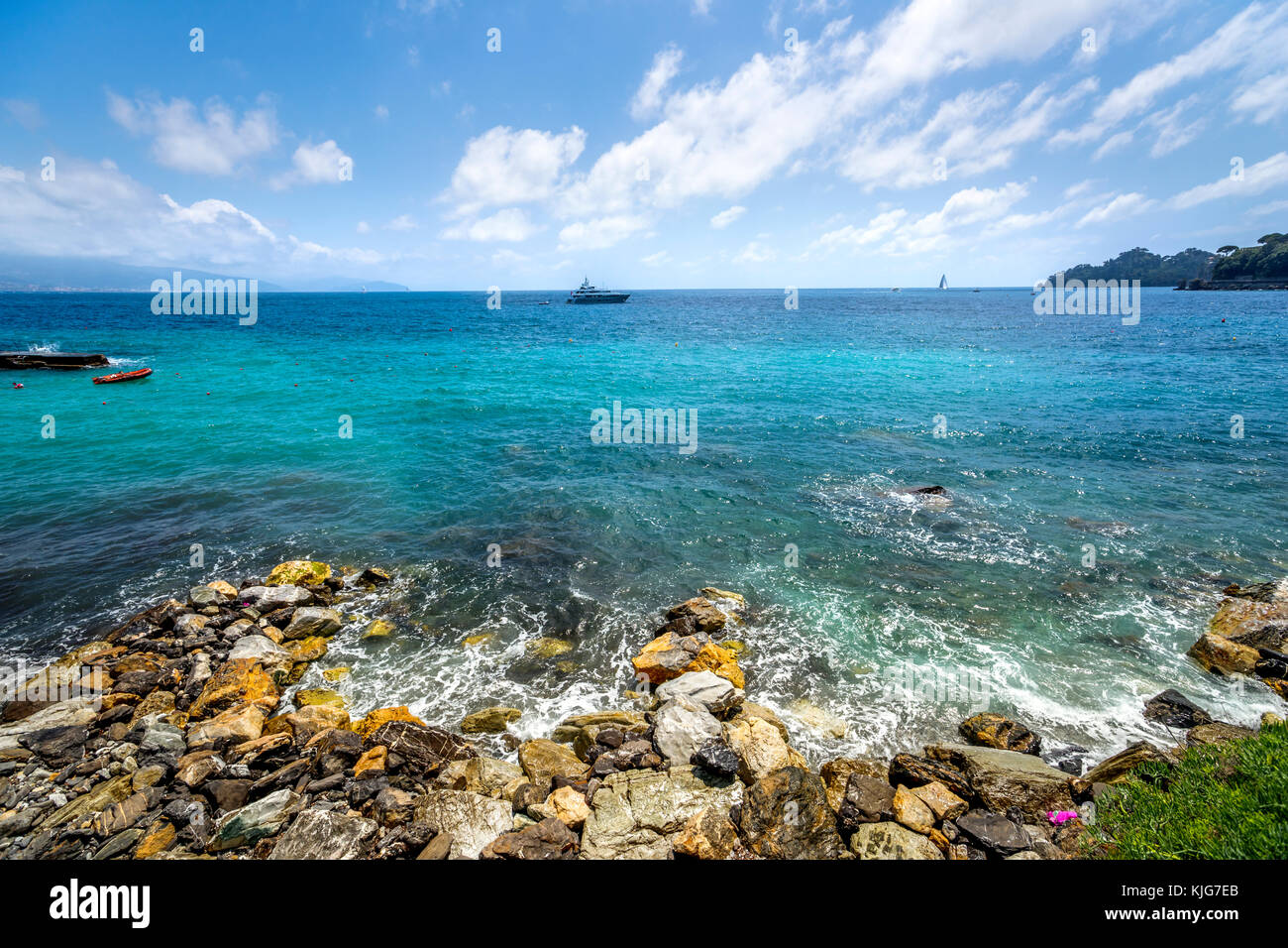 Italy, Liguria, view to Golfo del Tigullio Stock Photo - Alamy