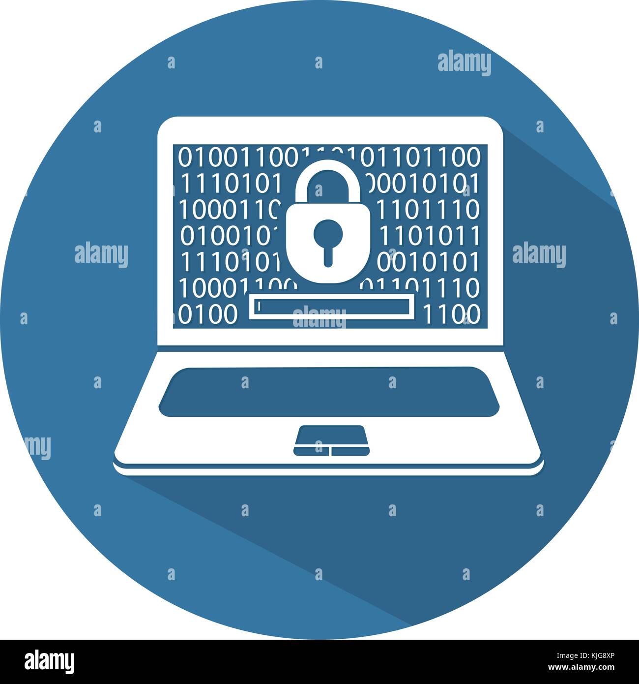 concept of protecting information on a computer in the form of a laptop ...