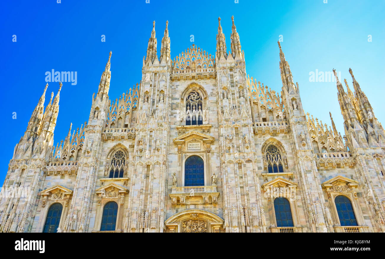 View of the Milan Cathedral in a sunny day in Milan Stock Photo - Alamy