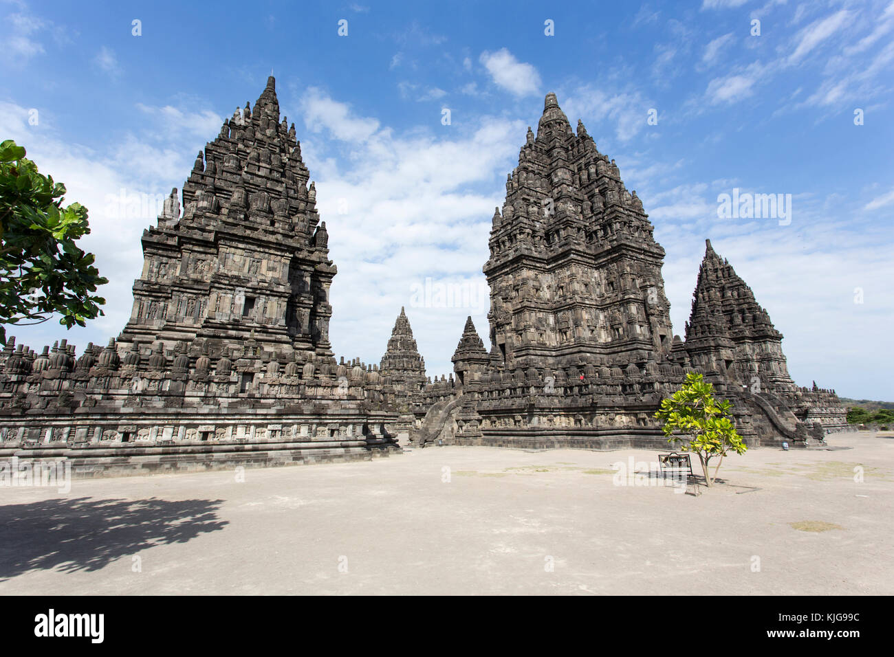 prambanan temple view in a sunny day, Indonesia Stock Photo - Alamy