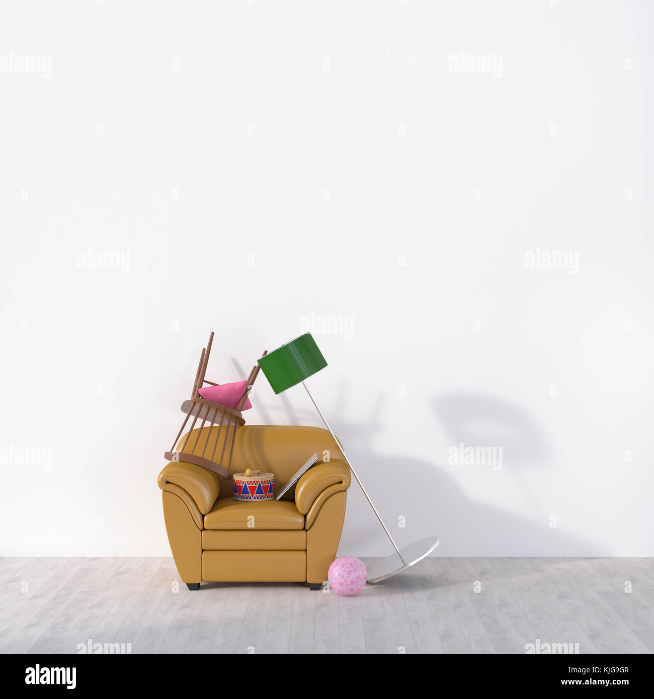 Moving house, clearing out living room Stock Photo - Alamy