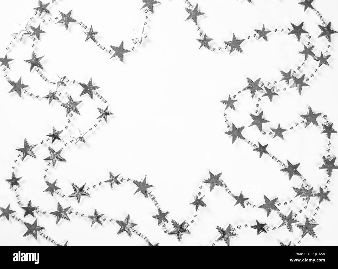 Composition christmas decorations stars Black and White Stock Photos ...