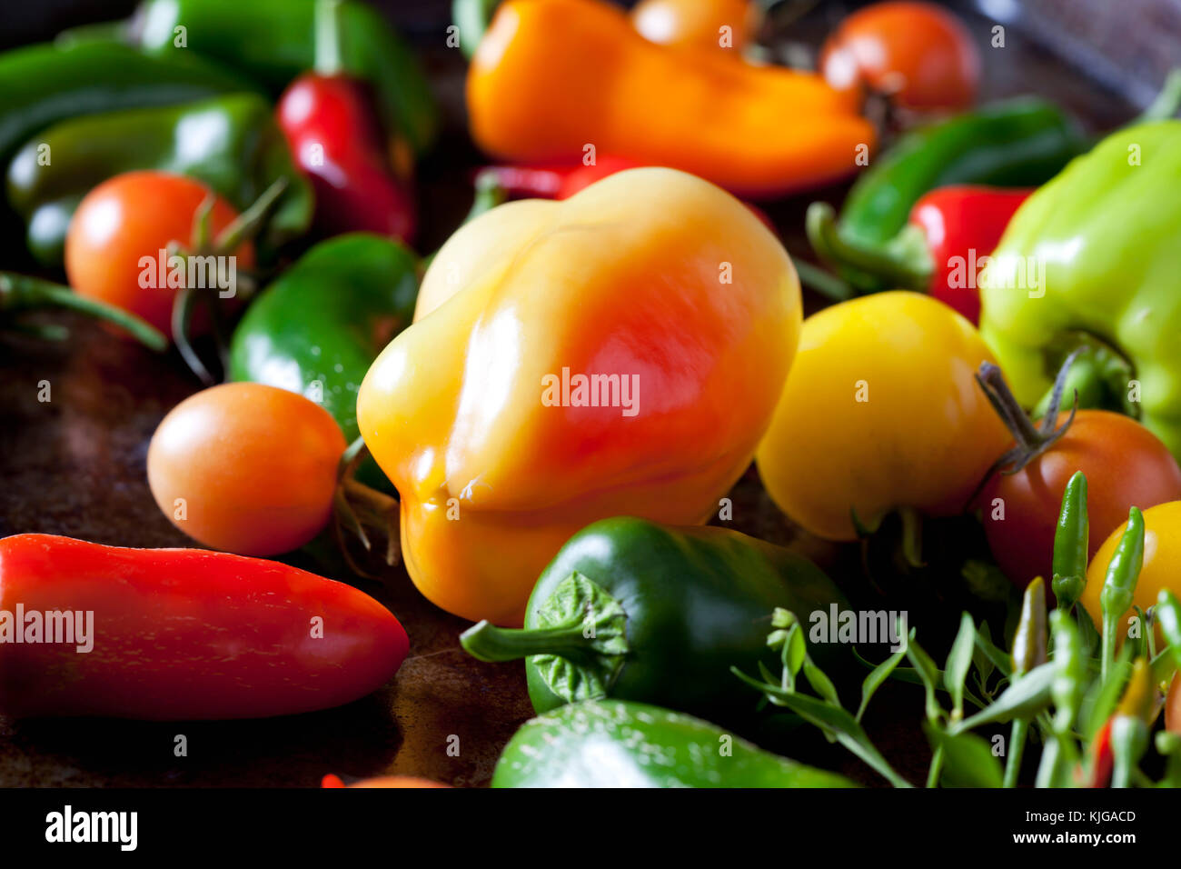 Various organic vegetables, close-up Stock Photo - Alamy